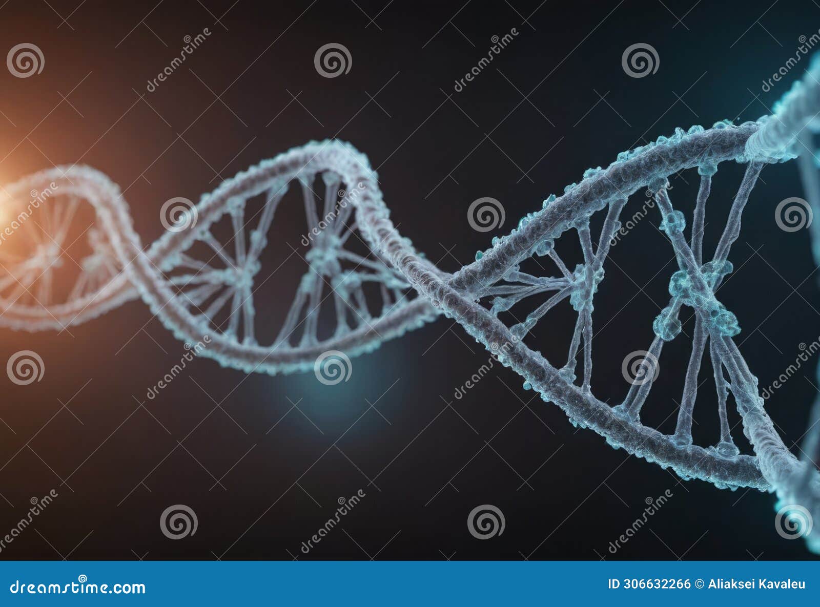 DNA Molecules on the Beautiful Backdrop Stock Photo - Image of ...