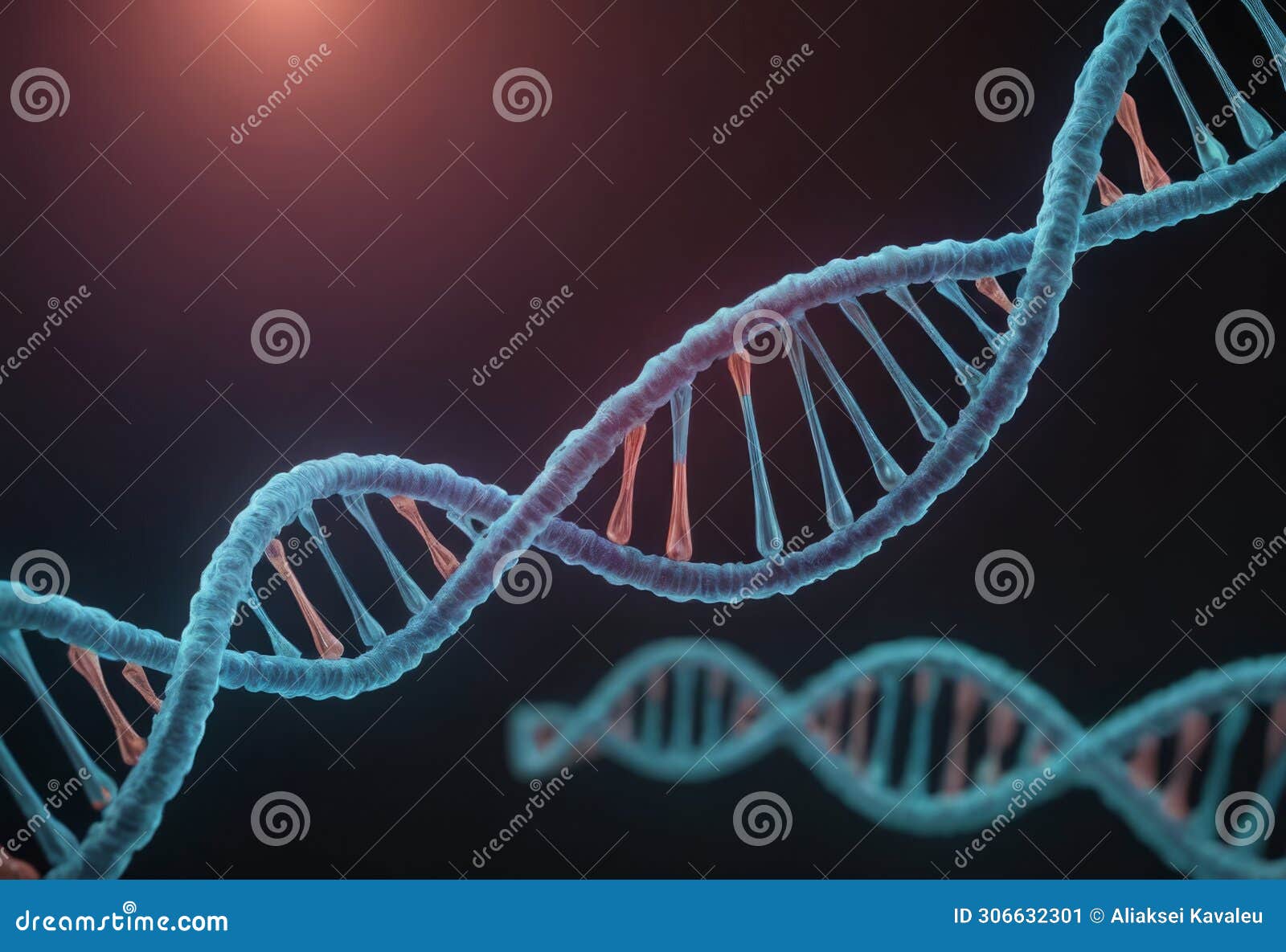 DNA Molecules on the Beautiful Backdrop Stock Image - Image of cell ...
