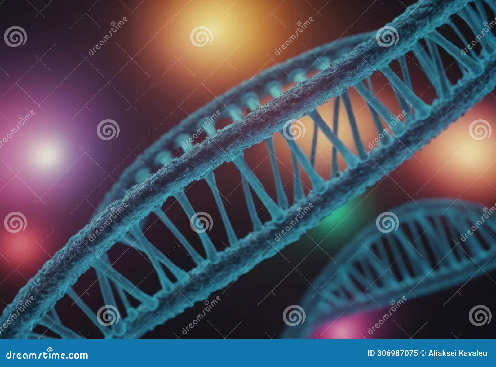 DNA Molecules on the Beautiful Backdrop Stock Image - Image of science ...