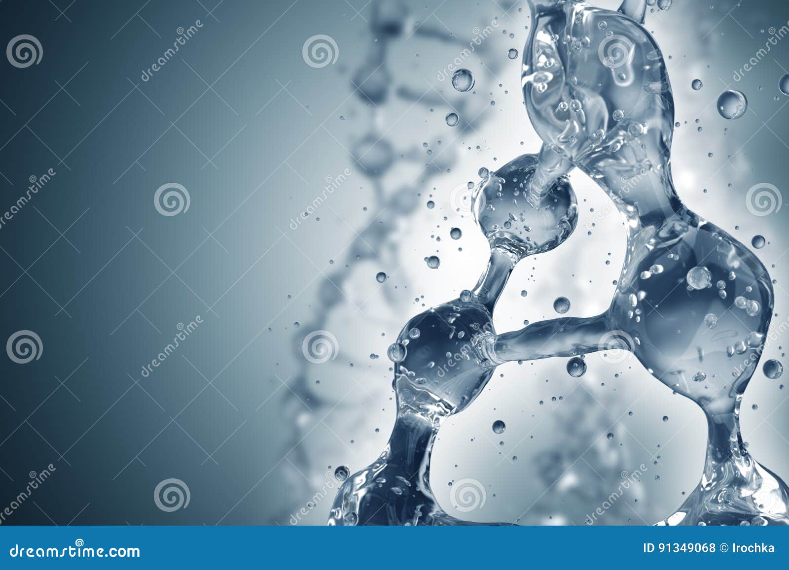 DNA Molecules on the Beautiful Backdrop Stock Illustration ...