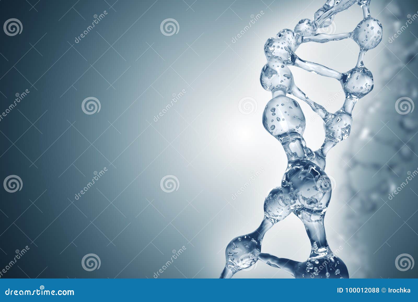 DNA Molecules on the Beautiful Backdrop Stock Illustration ...