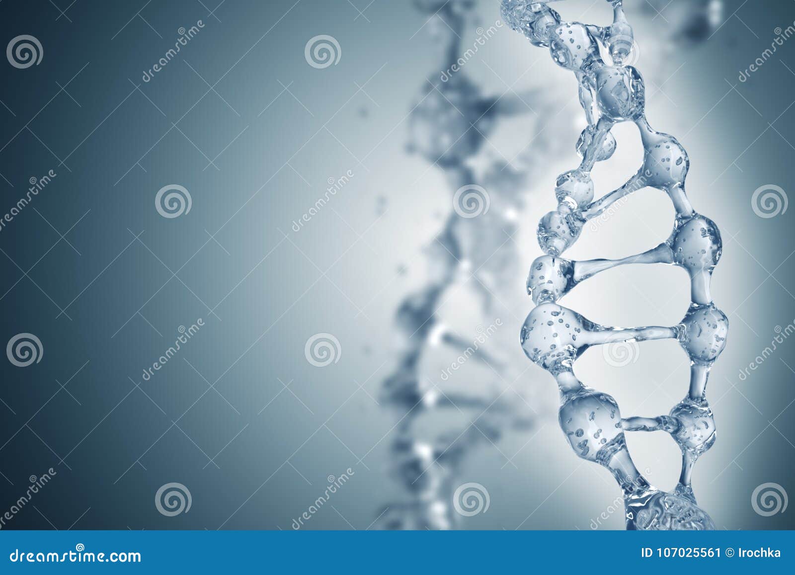 DNA Molecules on the Beautiful Backdrop Stock Illustration ...
