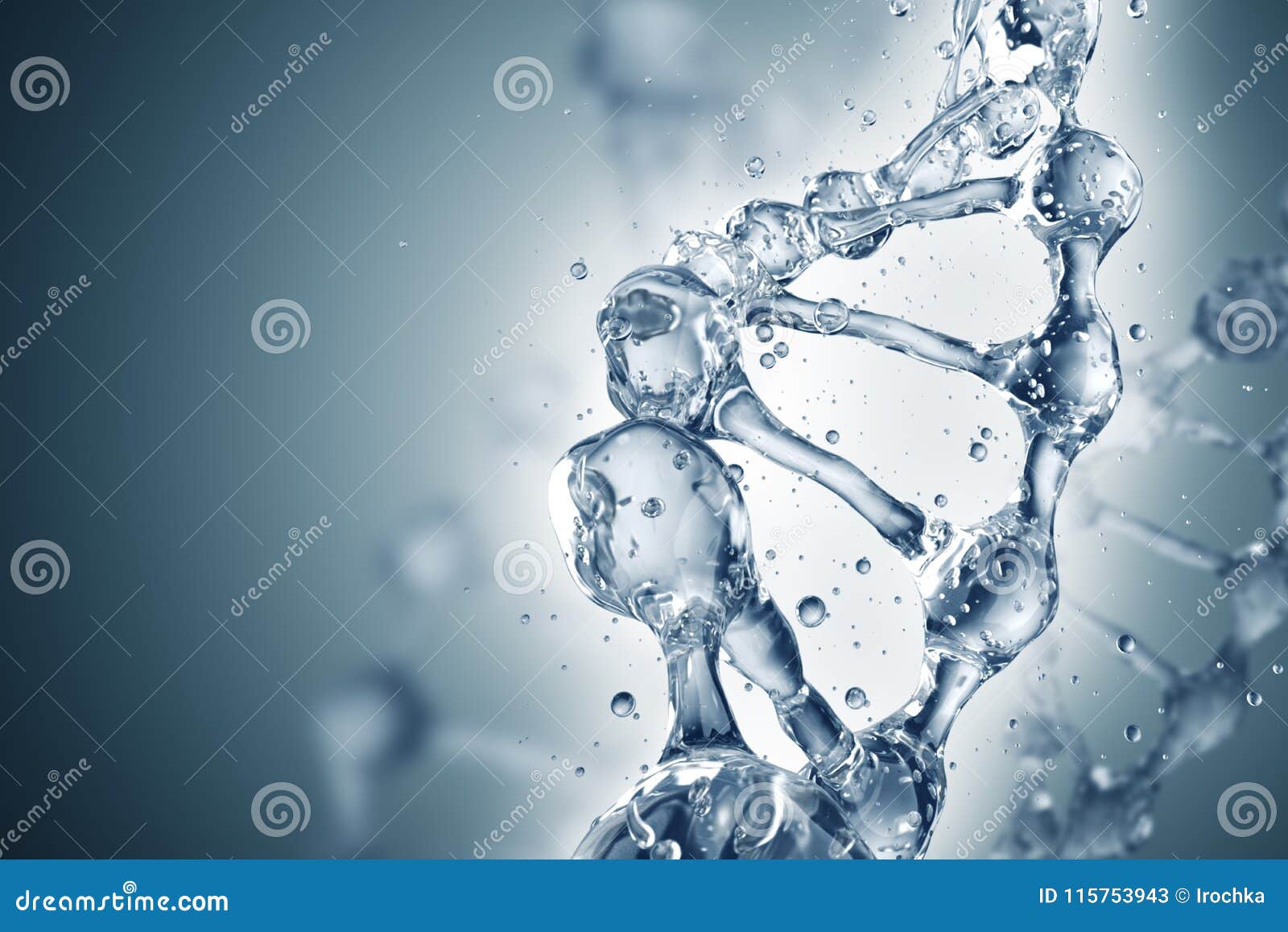 DNA Molecules on the Beautiful Backdrop Stock Illustration ...