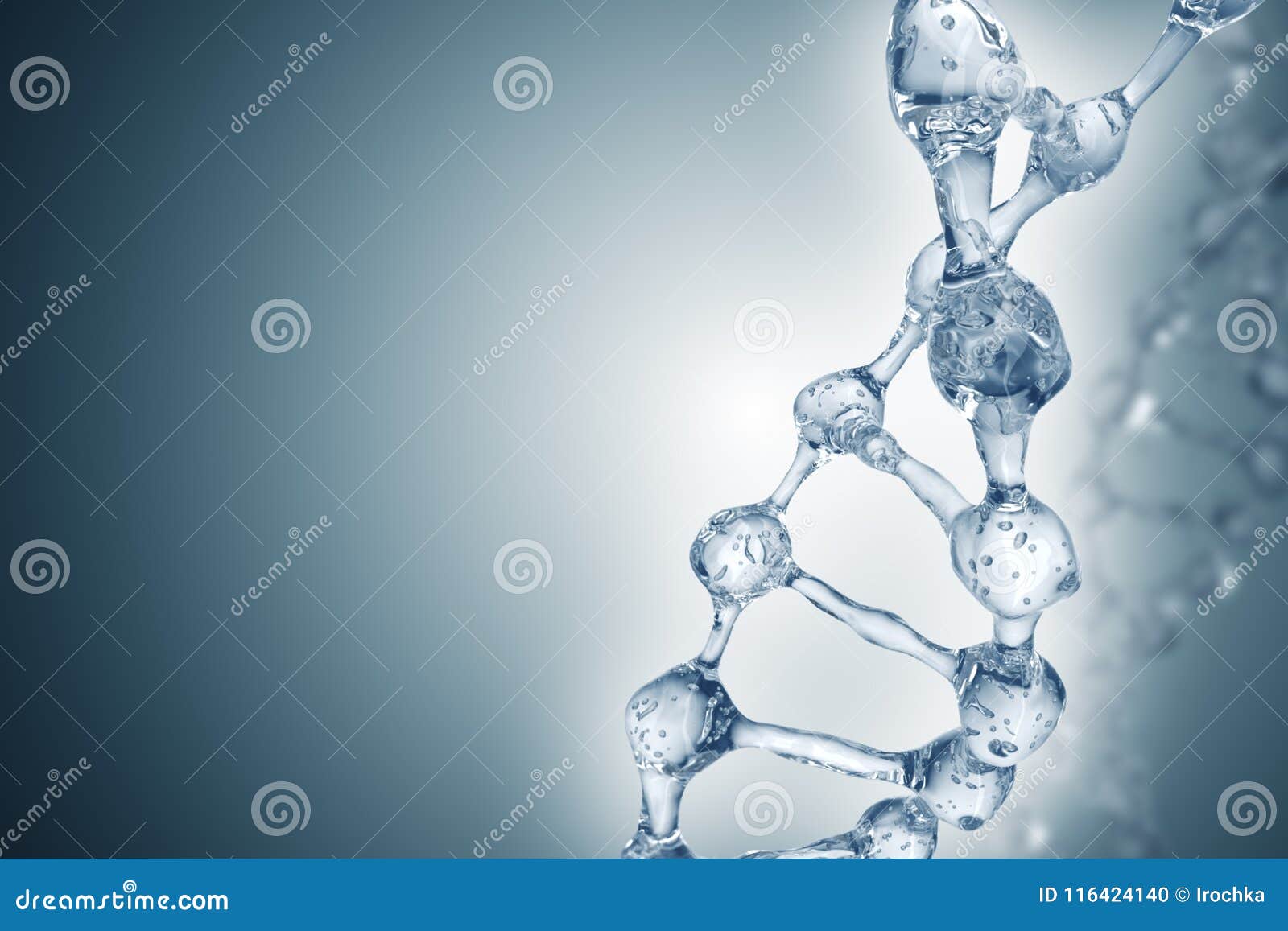DNA Molecules on the Beautiful Backdrop Stock Illustration ...
