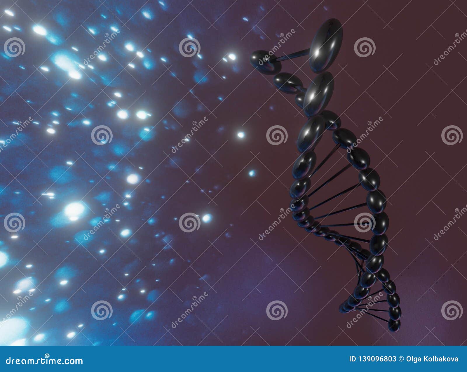 DNA Molecules on the Beautiful Backdrop Stock Illustration ...