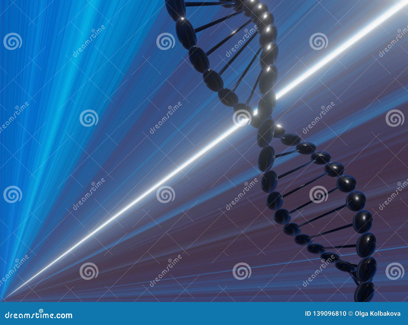 DNA Molecules on the Beautiful Backdrop Stock Illustration ...