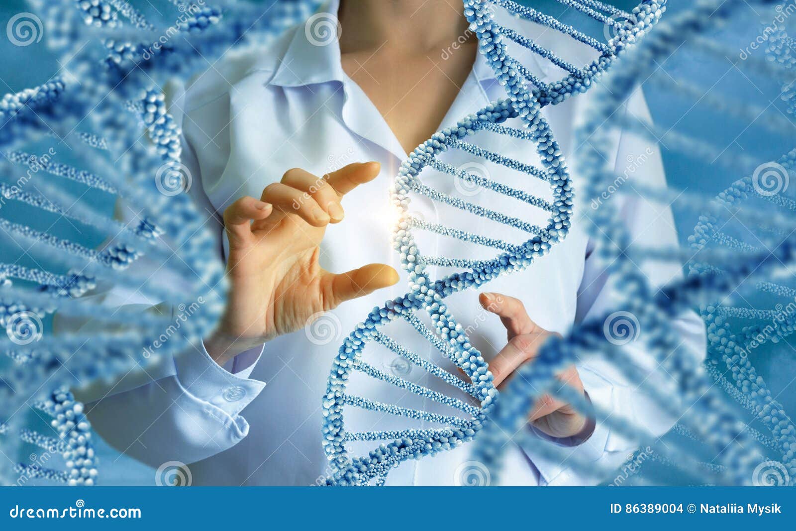 DNA Molecules Concept Design Illustration. Stock Photo - Image of human ...