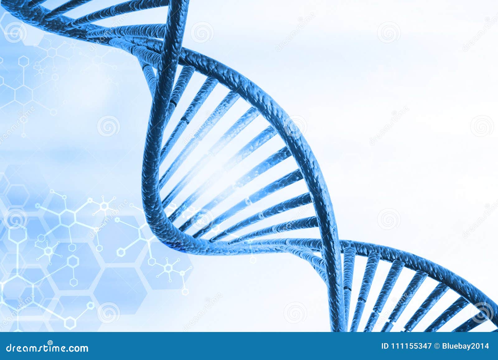 Spiral DNA Molecules. Structure Of The Genetic Code Stock Image ...