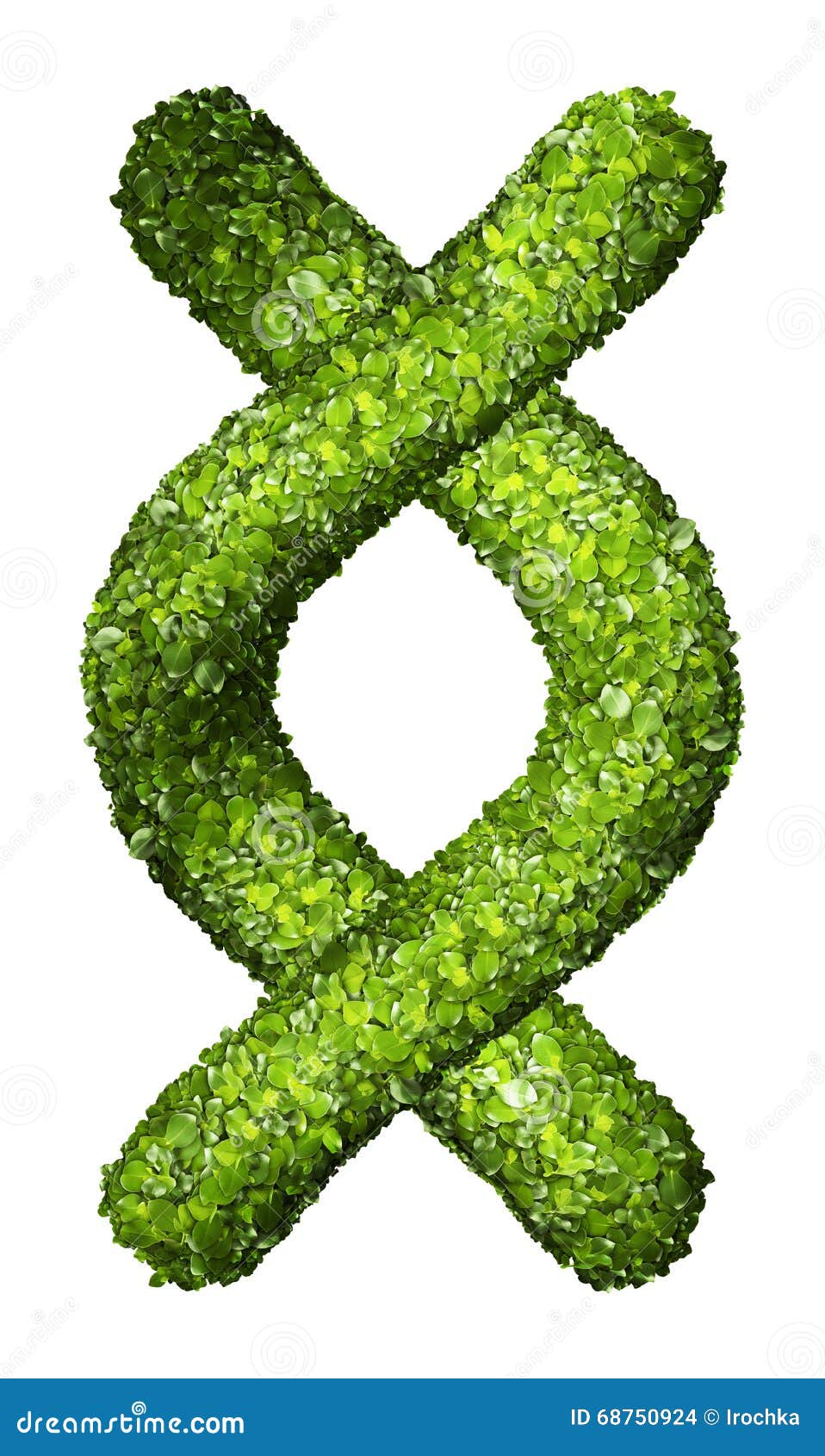 DNA Molecules from the Green Grass. Isolated Stock Illustration ...