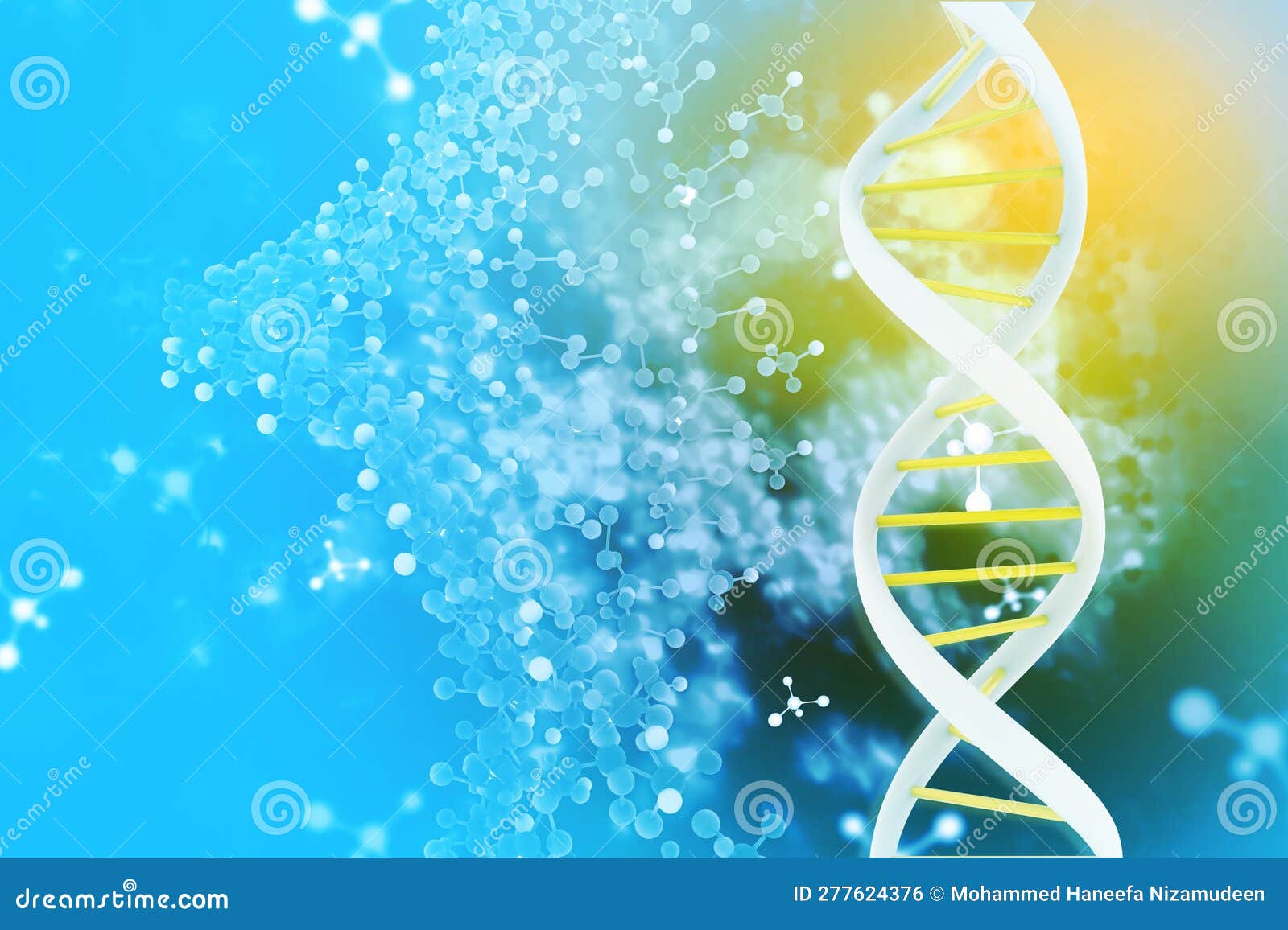 DNA Molecules on Scientific Background Stock Illustration ...