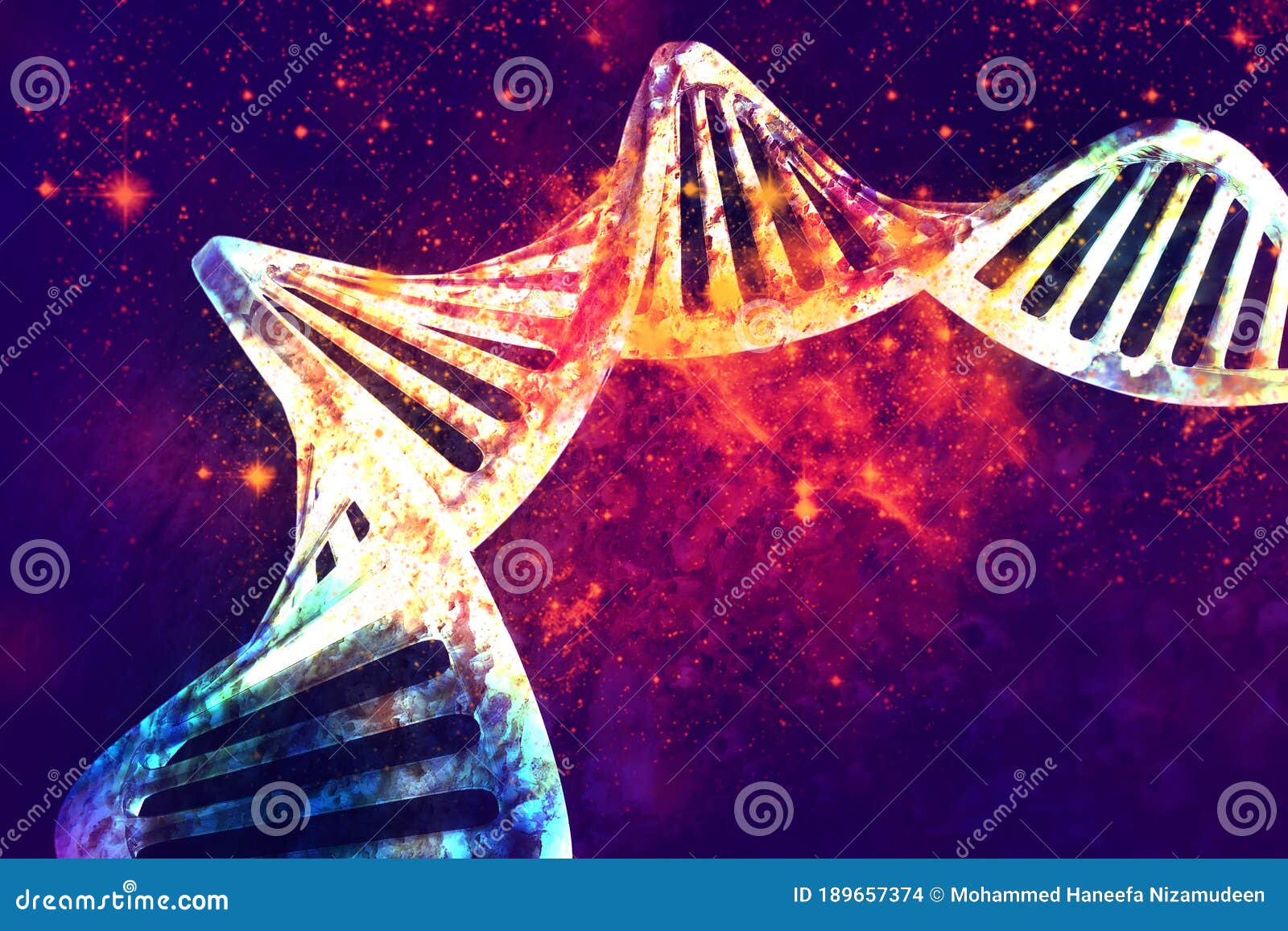 DNA Molecules on Scientific Background Stock Illustration ...