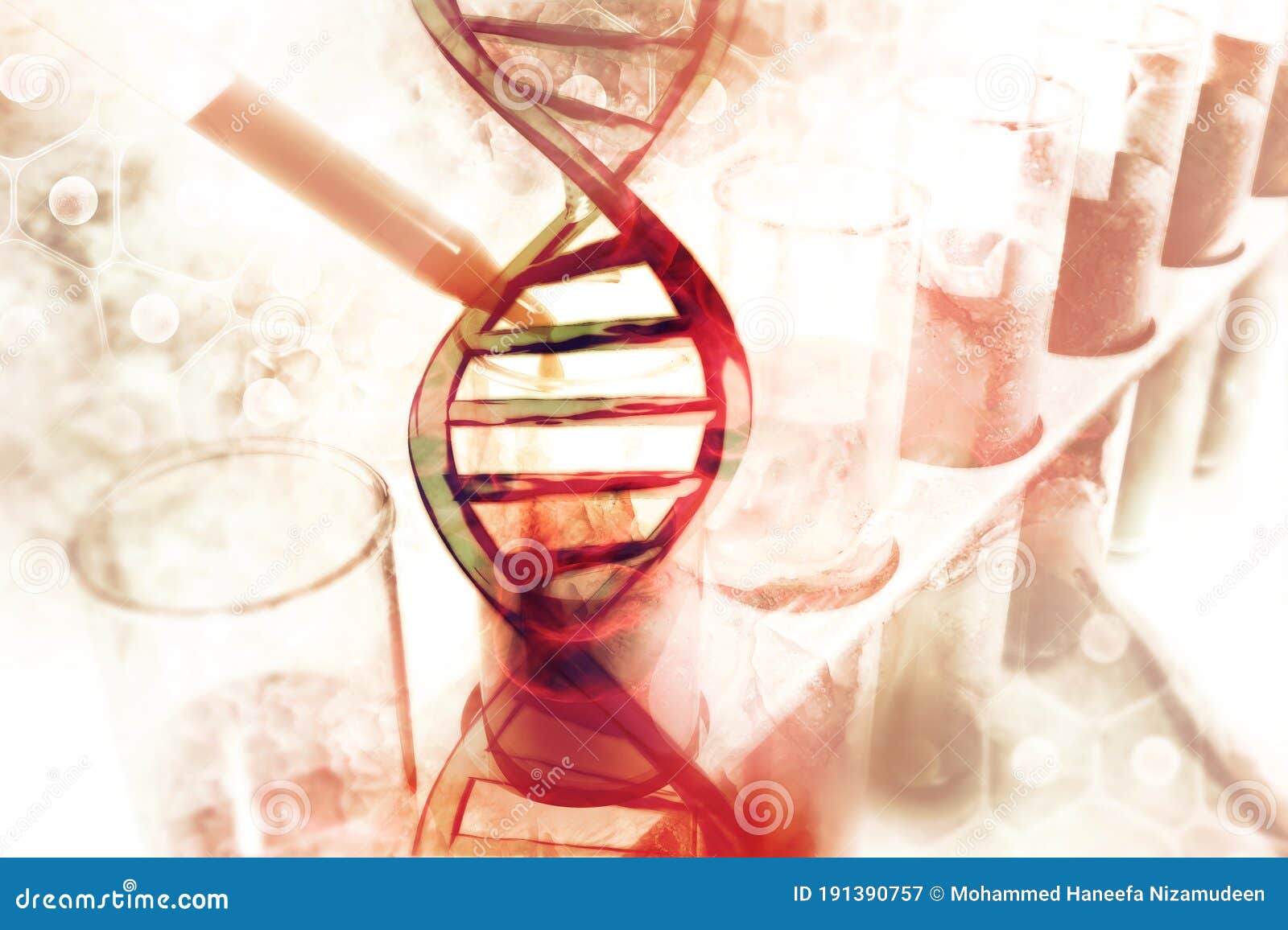 DNA Molecules on Scientific Background Stock Illustration ...