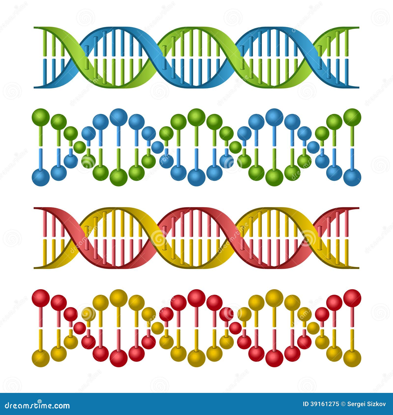 DNA Molecules Set for Science and Medicine Design. Vector Stock Vector ...