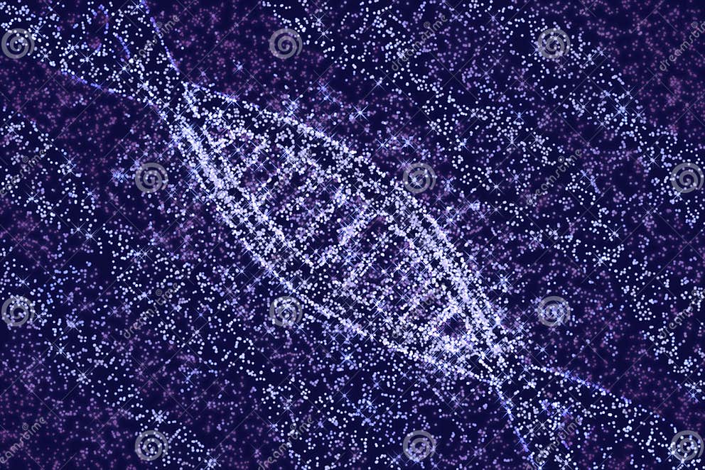 DNA molecules of stars stock illustration. Illustration of molecular ...