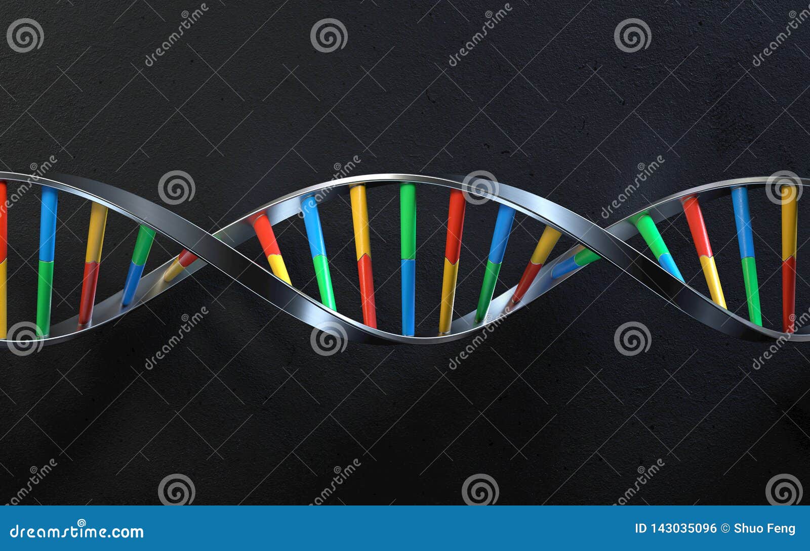 DNA Molecules, Structure of the Genetic Code, 3d Rendering,conceptual ...