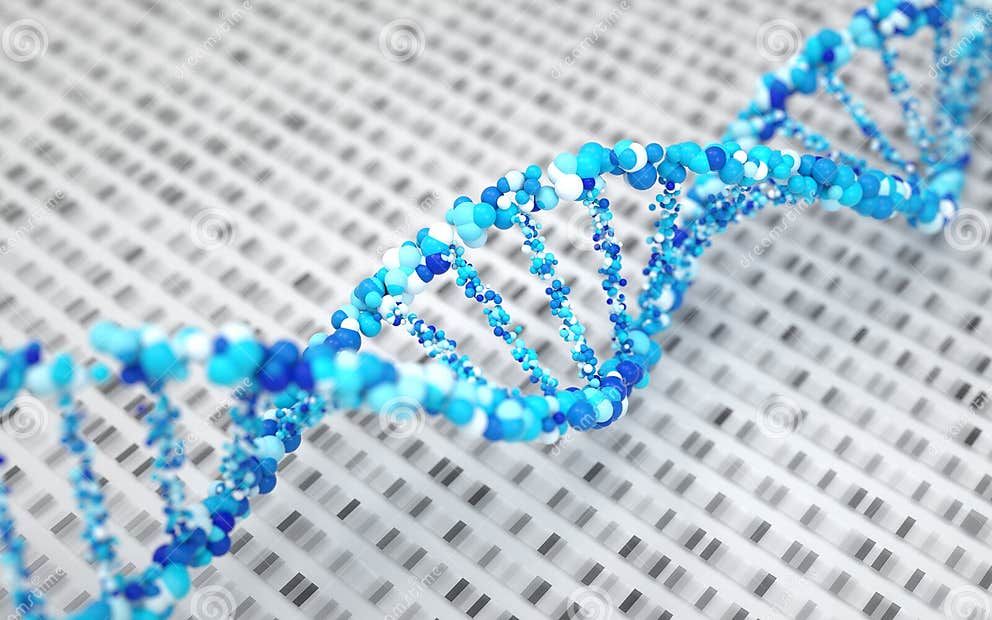 DNA Molecules, Structure of the Genetic Code, 3d Rendering,conceptual ...