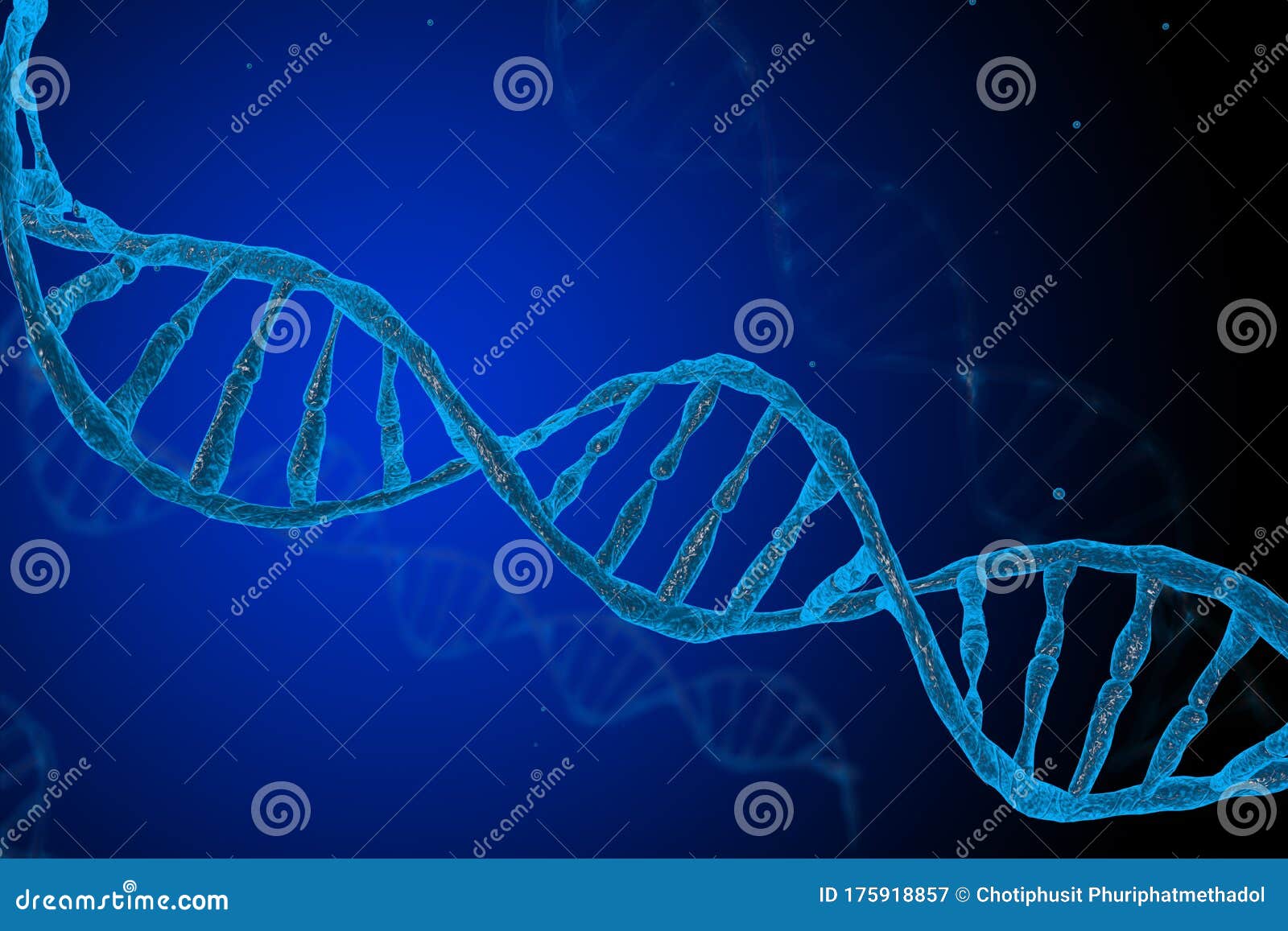 DNA Molecules Structure Mesh on Blue Background. Science and Technology ...