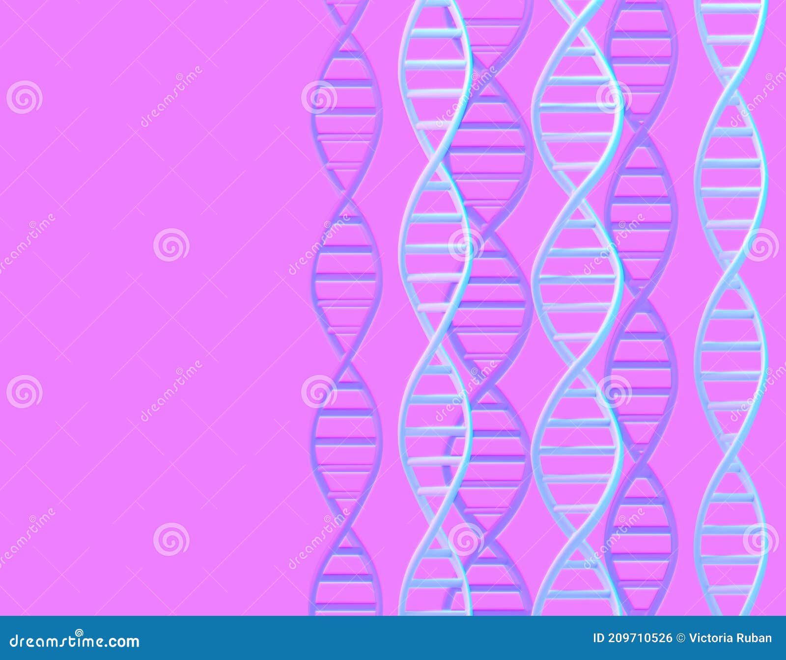 DNA Molecules Structures on Pink Background Stock Illustration ...