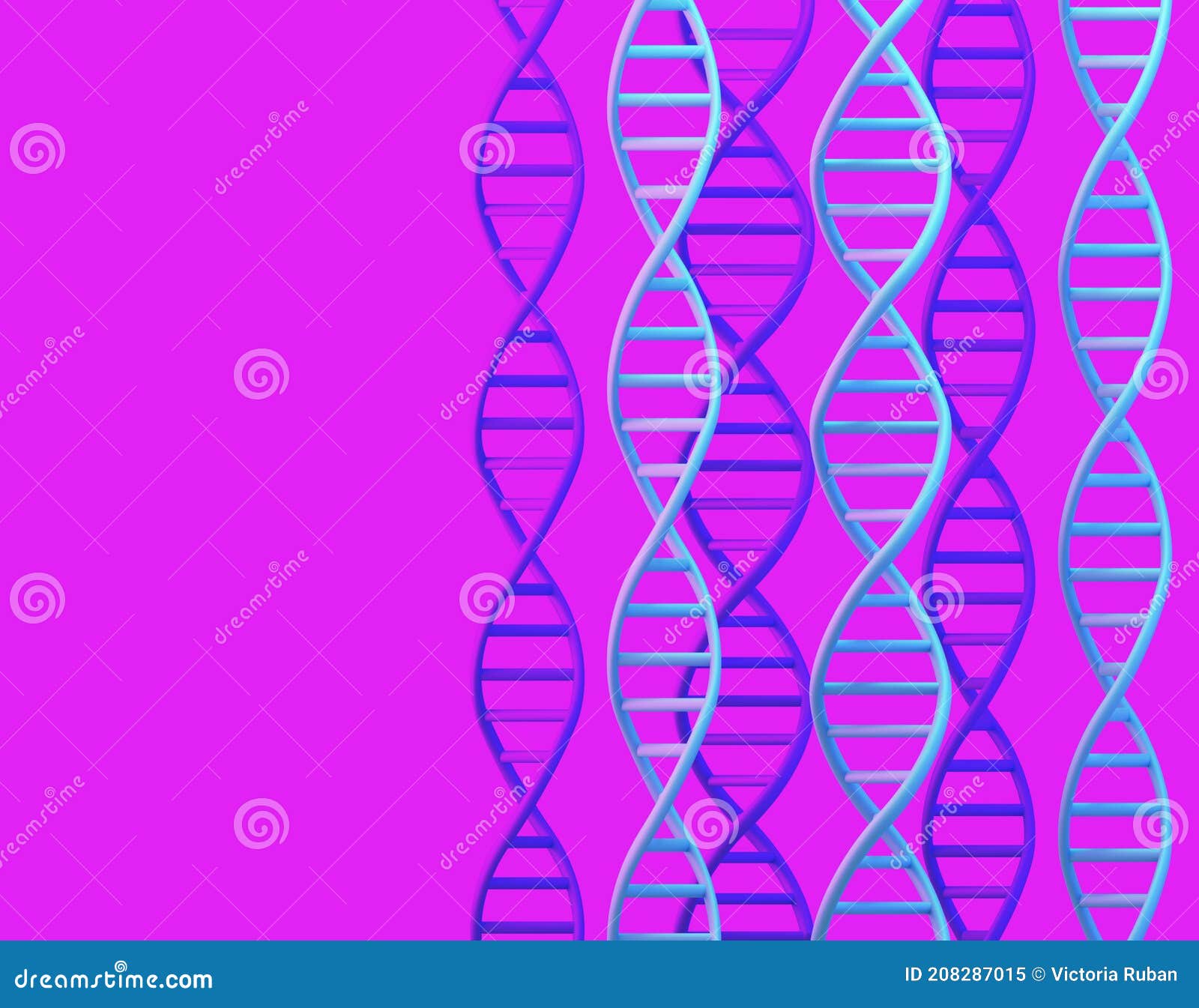DNA Molecules Structures on Purple Background Stock Illustration ...