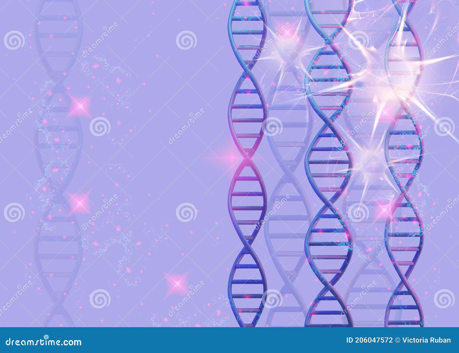 DNA Molecules Structures on Violet Background Stock Illustration ...