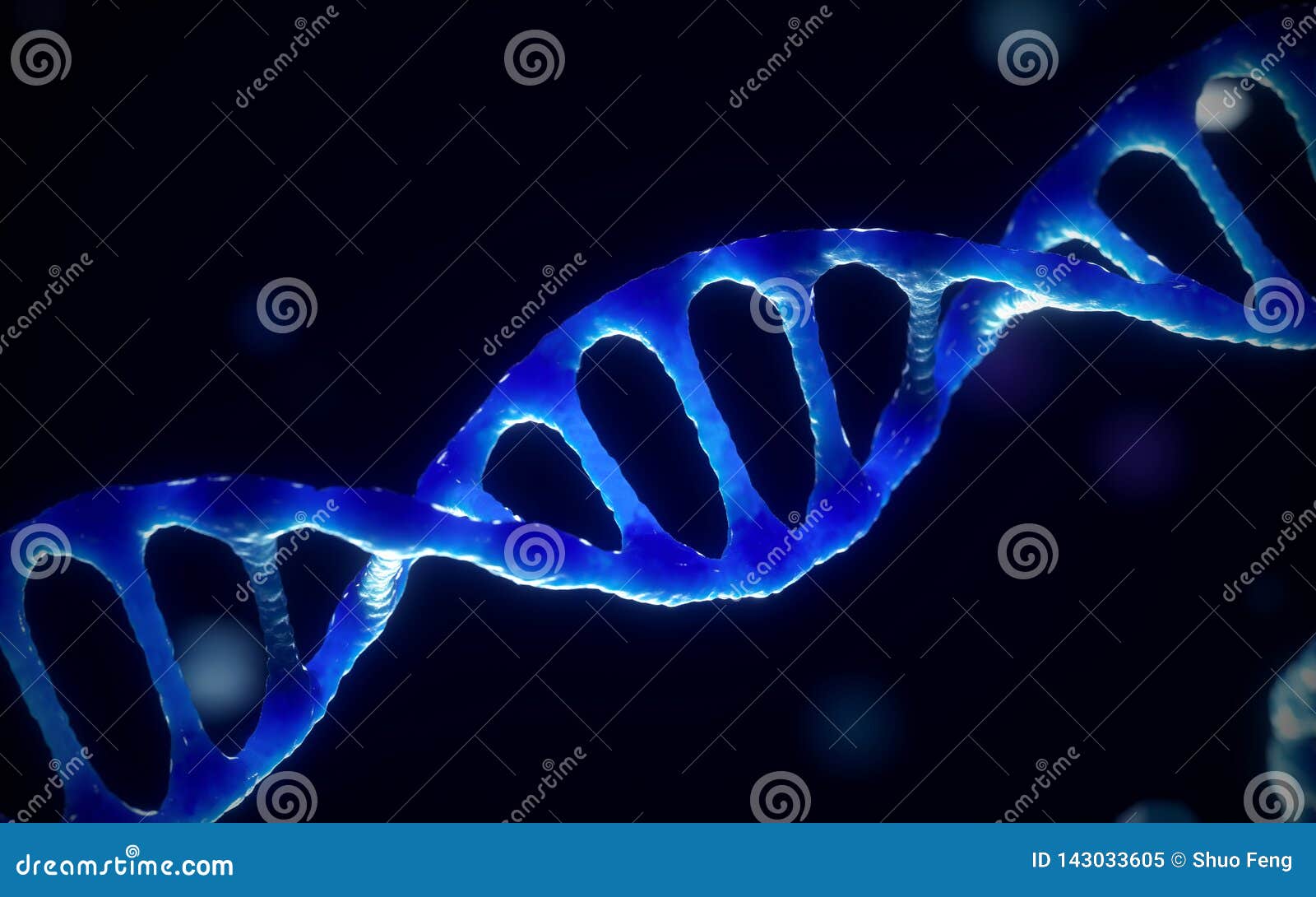 DNA-molecules, Structuur Van De Genetische Code, Het 3d Teruggeven ...