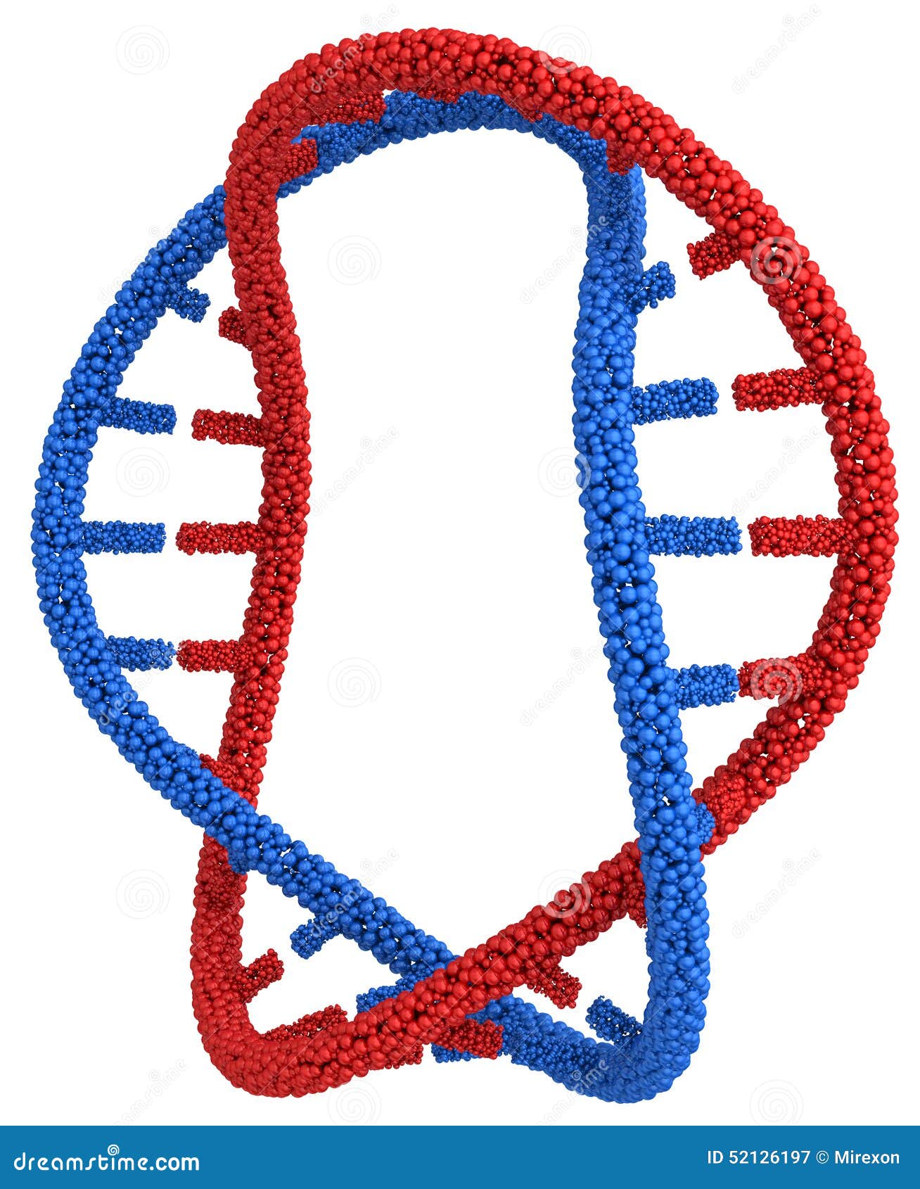 DNA Molecules are Twisted into a Spiral. 3d Render Stock Illustration ...