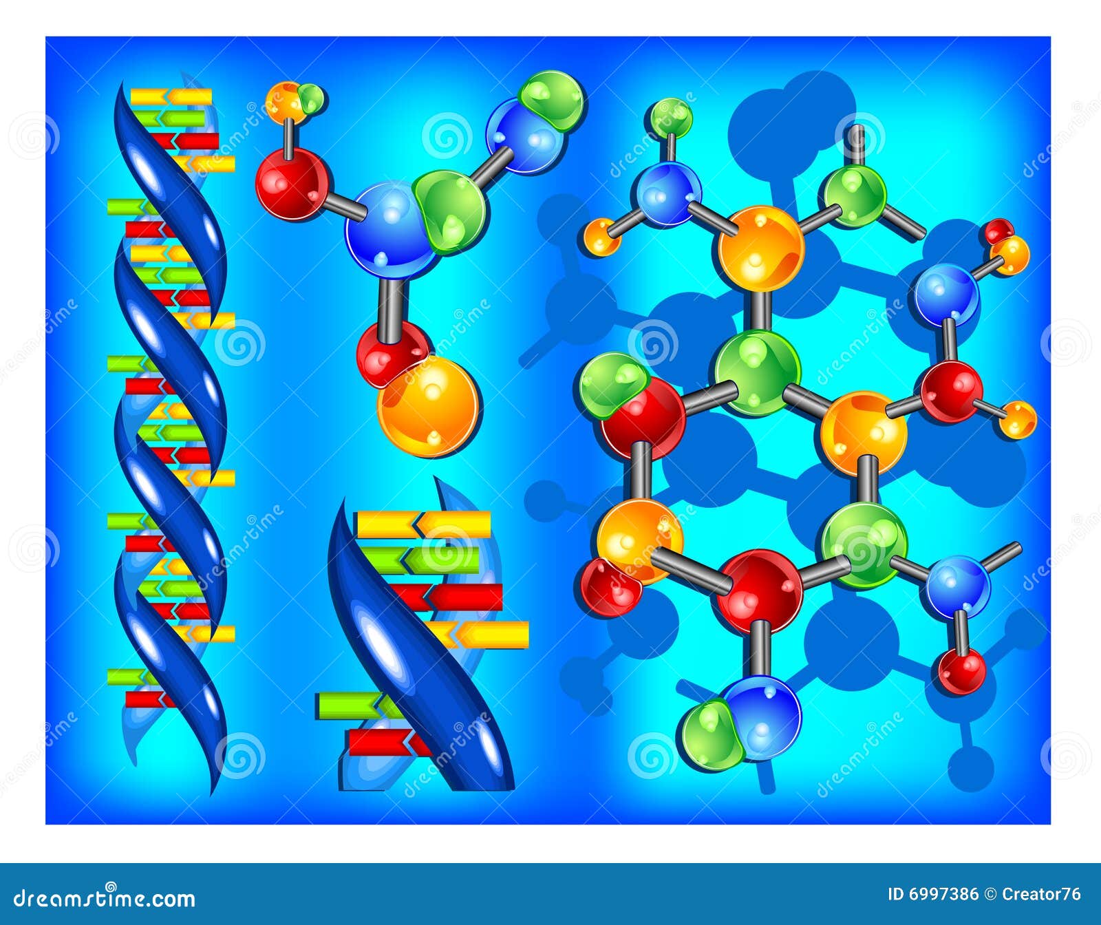 Dna-molekyl vektor illustrationer. Illustration av bioteknik - 6997386