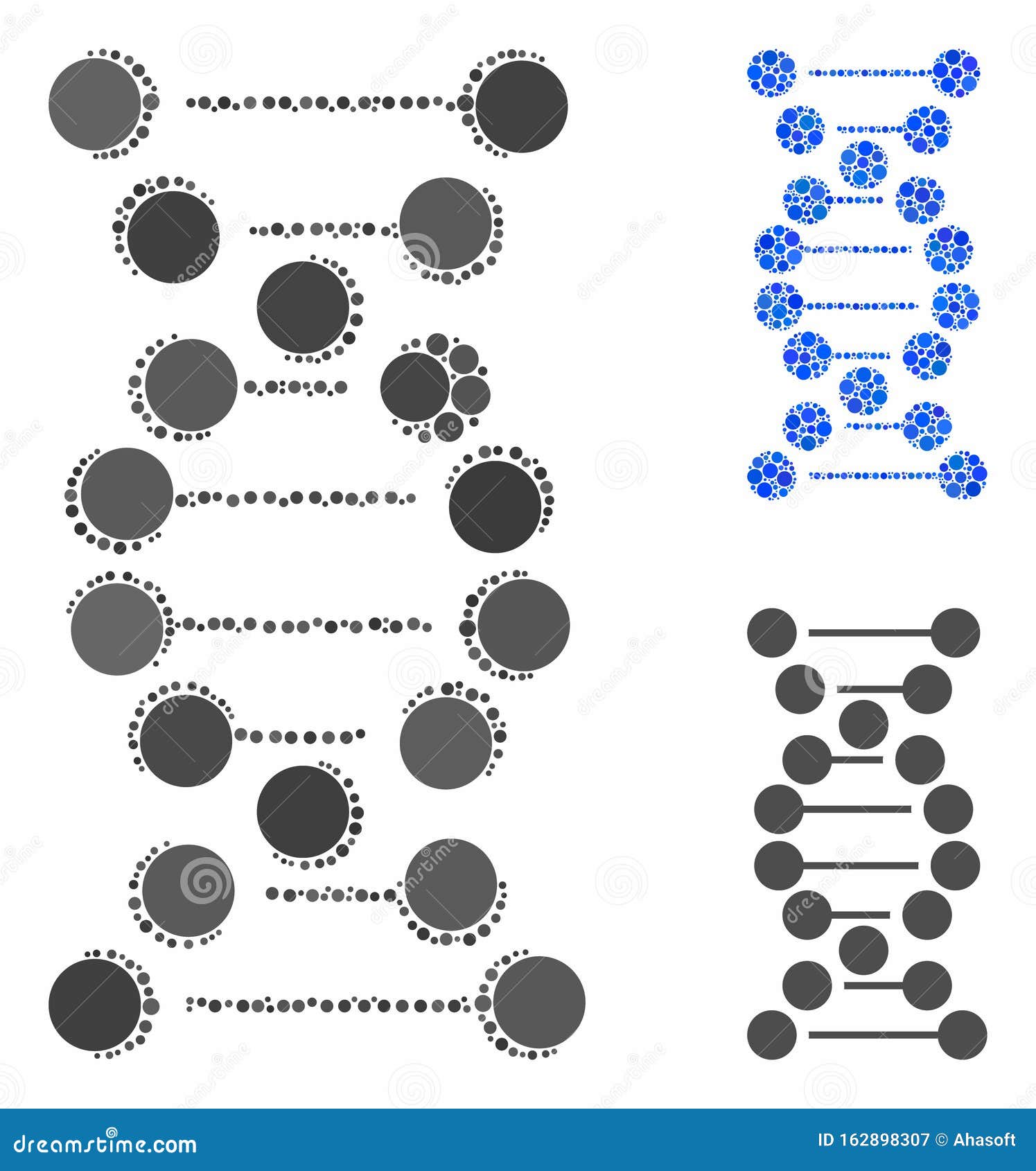 DNA Mosaic Icon of Circles stock illustration. Illustration of ...