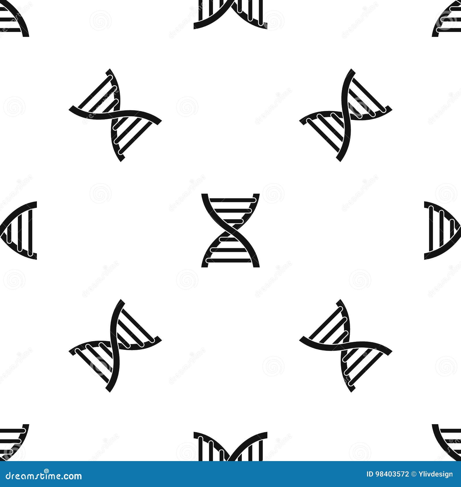 DNA pattern seamless black stock vector. Illustration of medical - 98403572