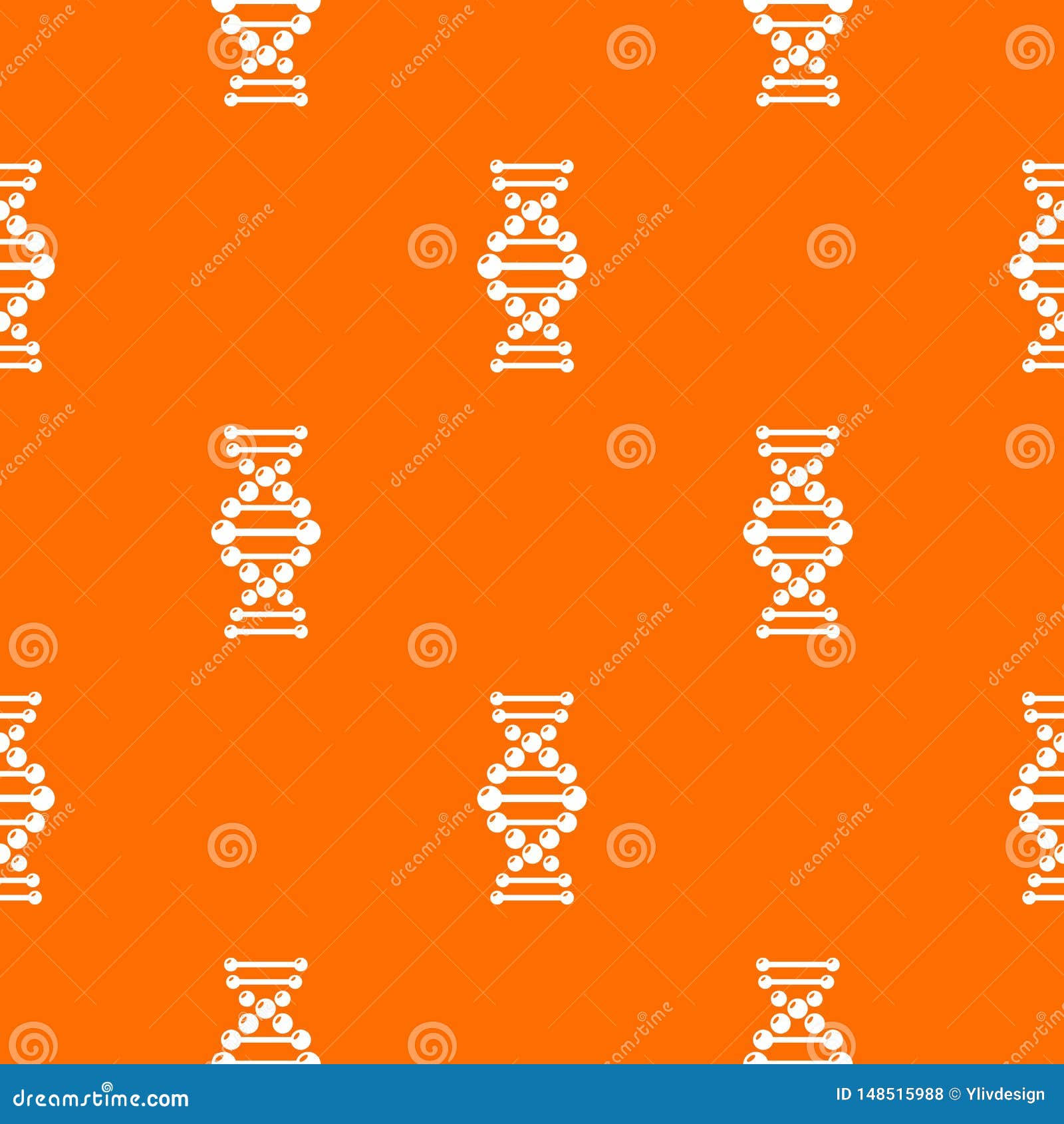 Dna pattern vector orange stock vector. Illustration of genetic - 148515988