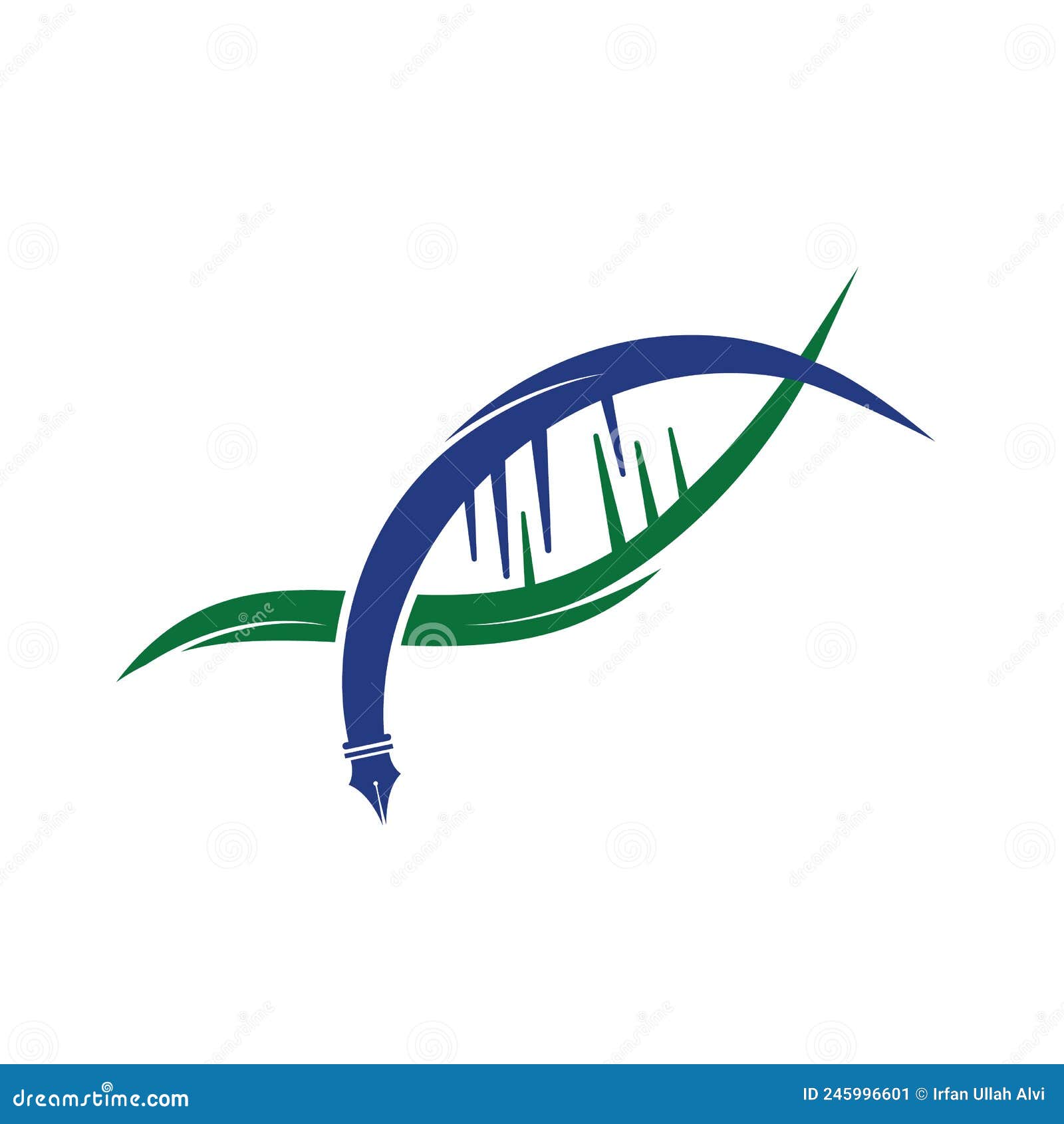 DNA Pen Vector Logo Design. DNA Science Education Logo Concept. Stock ...