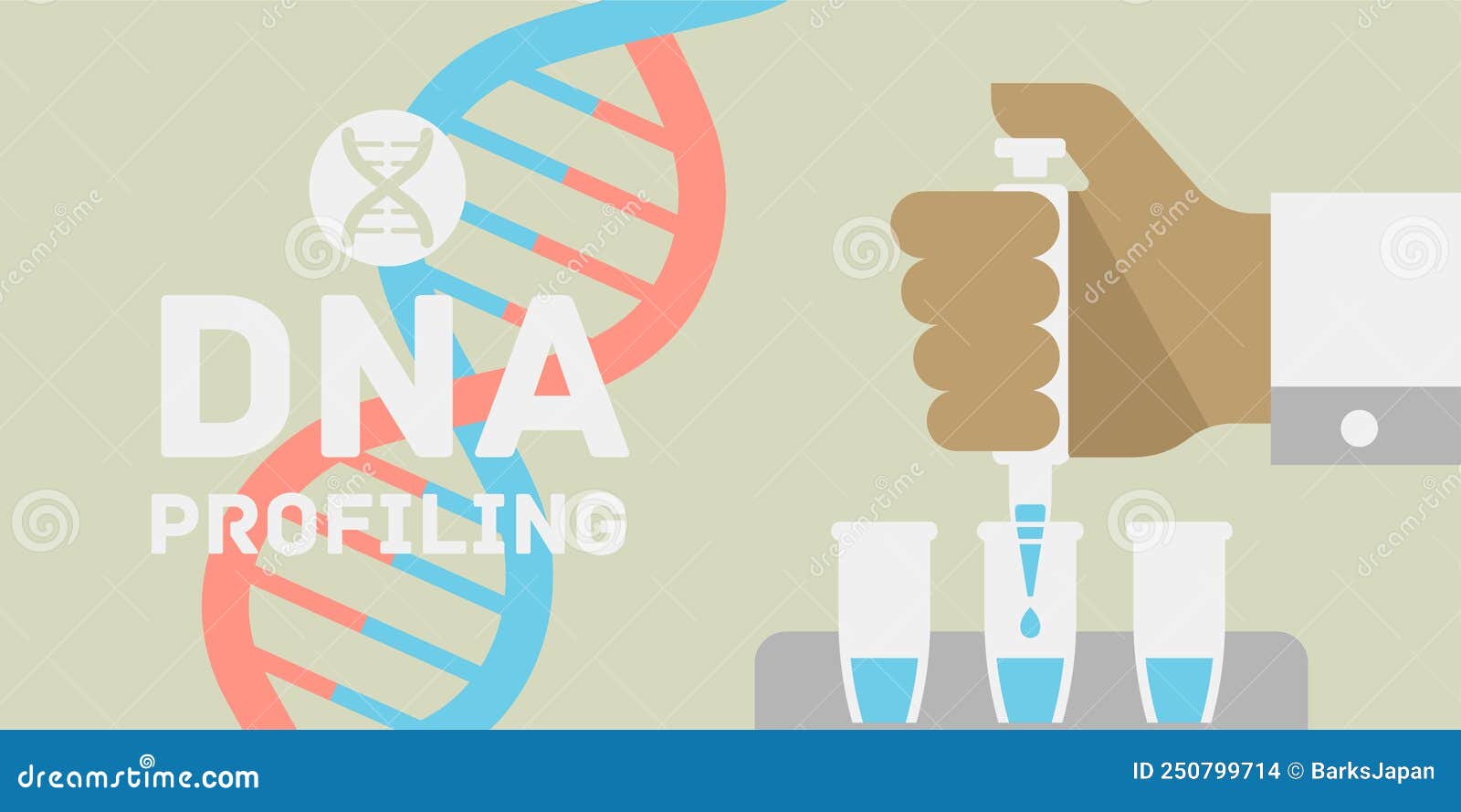 DNA Profiling Vector Banner Illustration Stock Vector - Illustration of ...