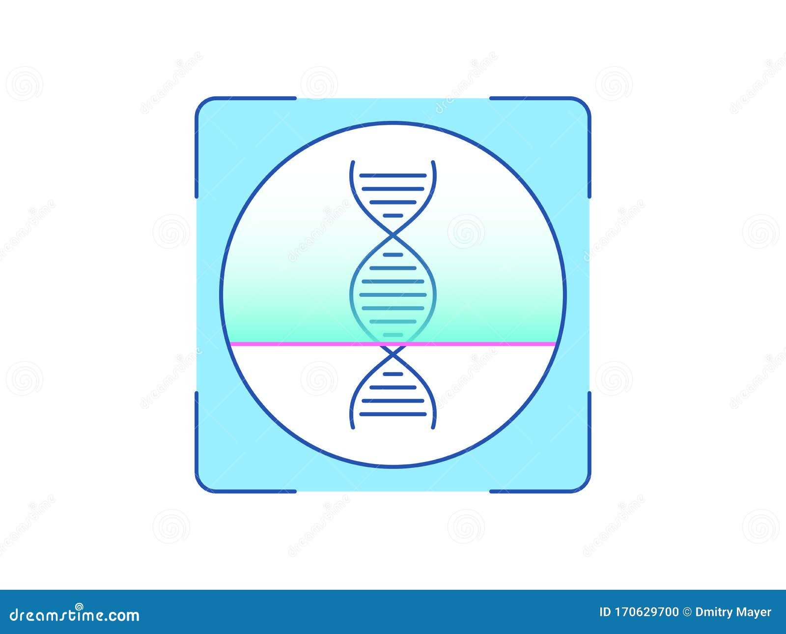 DNA Recognition, Icon. Biometric Scanning System for Human Biomaterial ...
