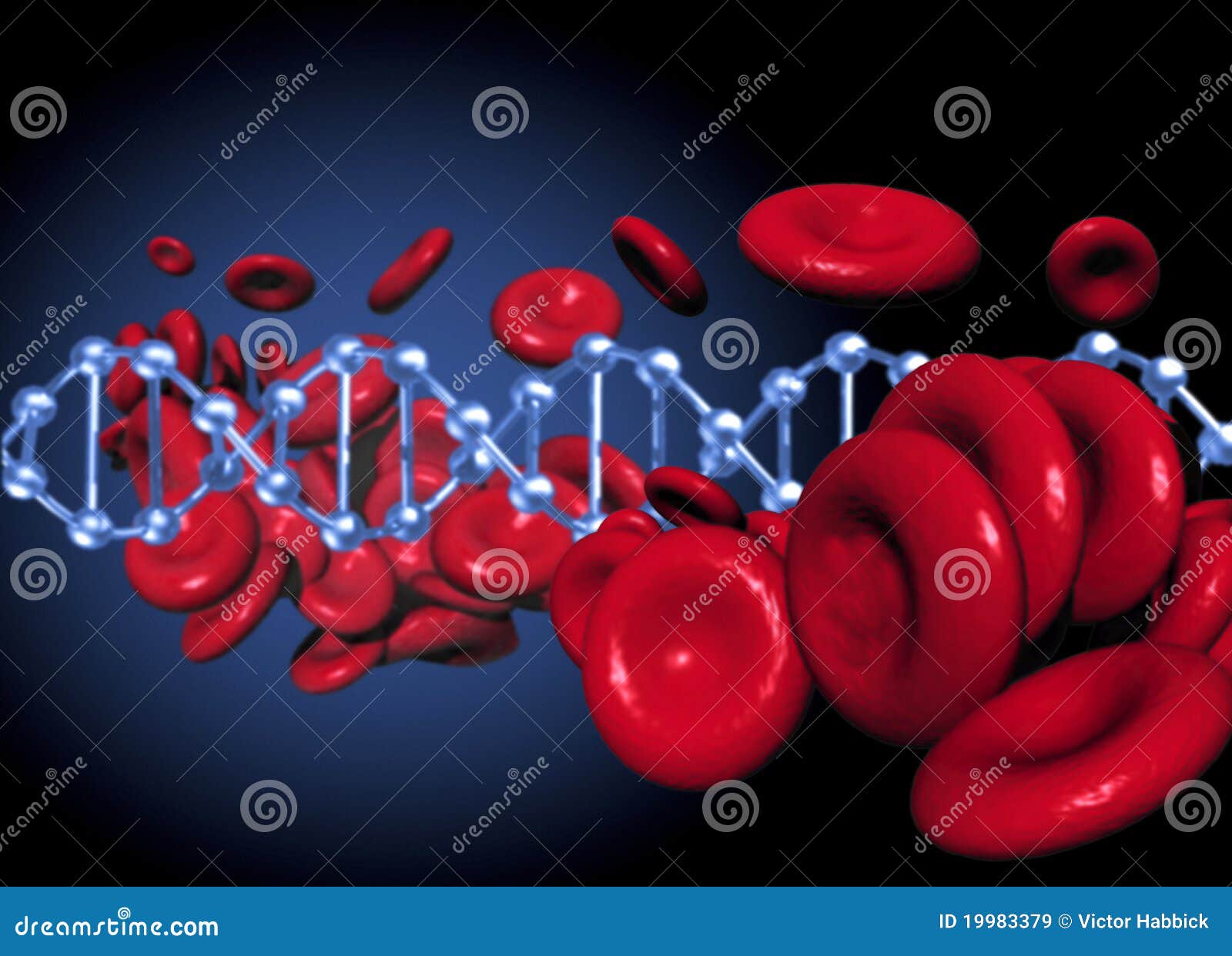 DNA and red bllod cells stock illustration. Illustration of helix ...