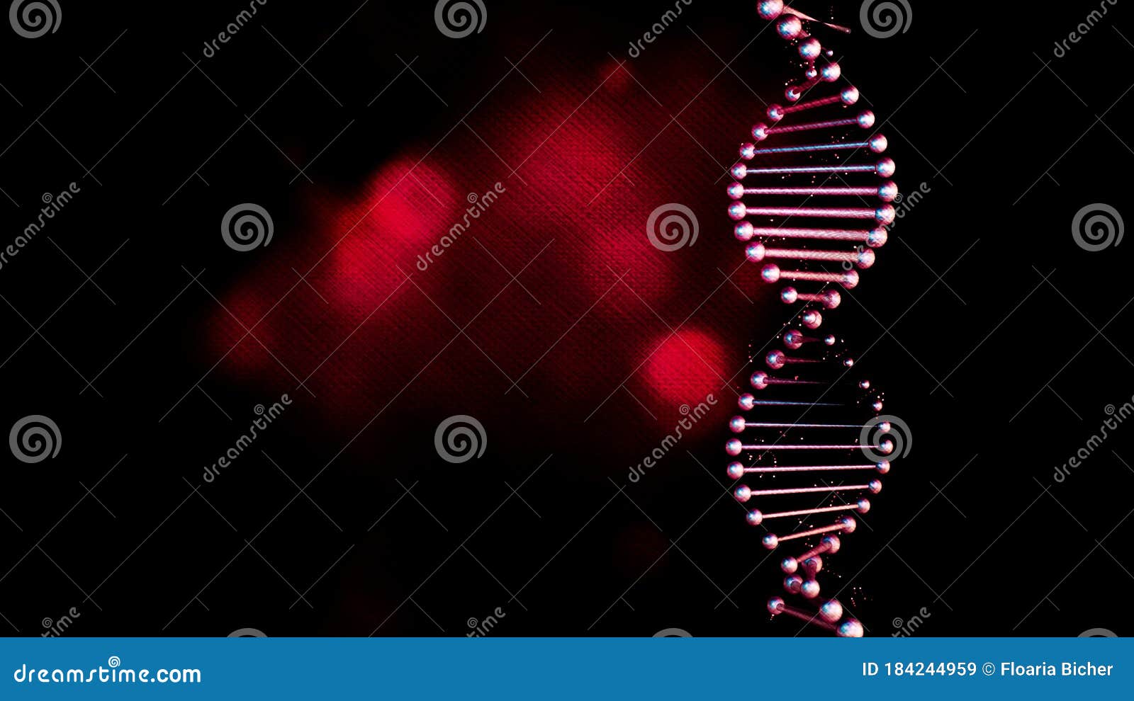 DNA Replica on a Dark Red Textured Background. Stock Illustration ...