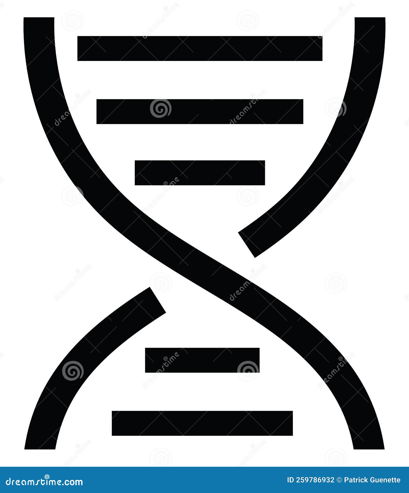 DNA replication, icon stock vector. Illustration of biology - 259786932