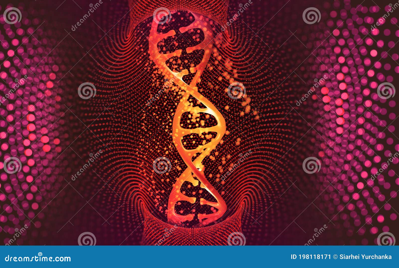 DNA Structure, Genome Sequencing Concept. Nanotechnology And ...