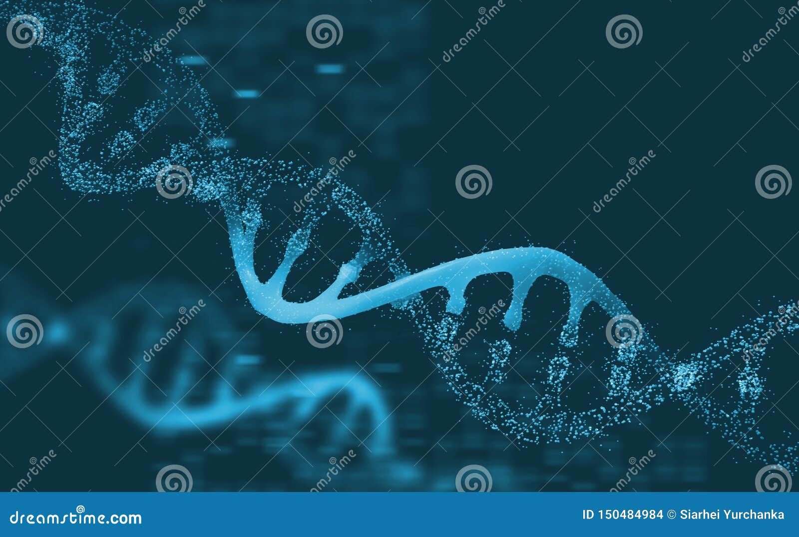 DNA Research Molecule. Analysis of Structure Human Genome Stock ...