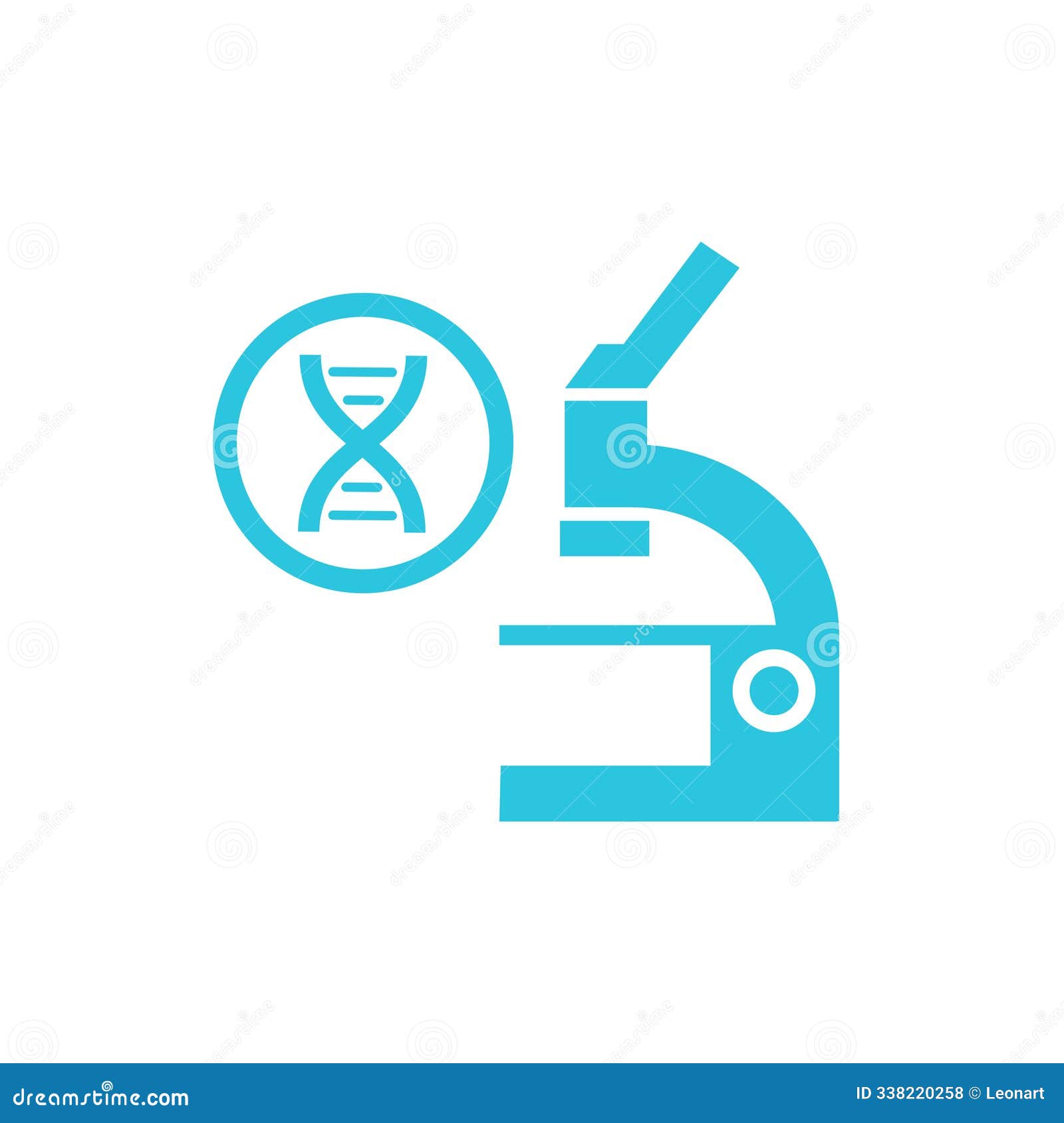 Dna Research, Science Microscope Icon. Vector Illustration ...