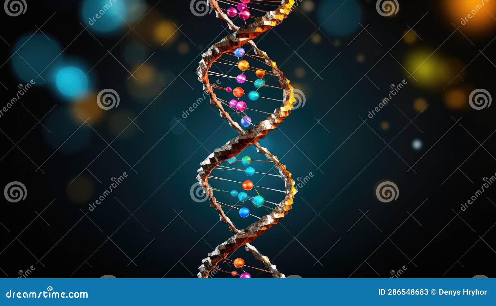 DNA Research Under the Microscope. Genetic Engineering Stock ...