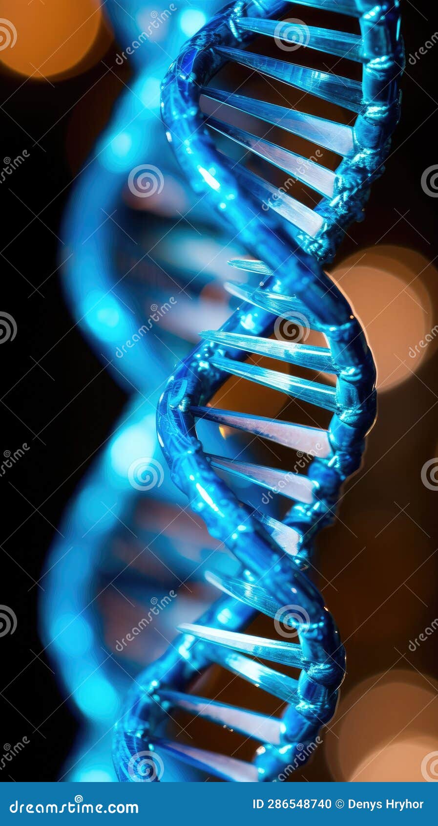 DNA Research Under the Microscope. Genetic Engineering Stock ...