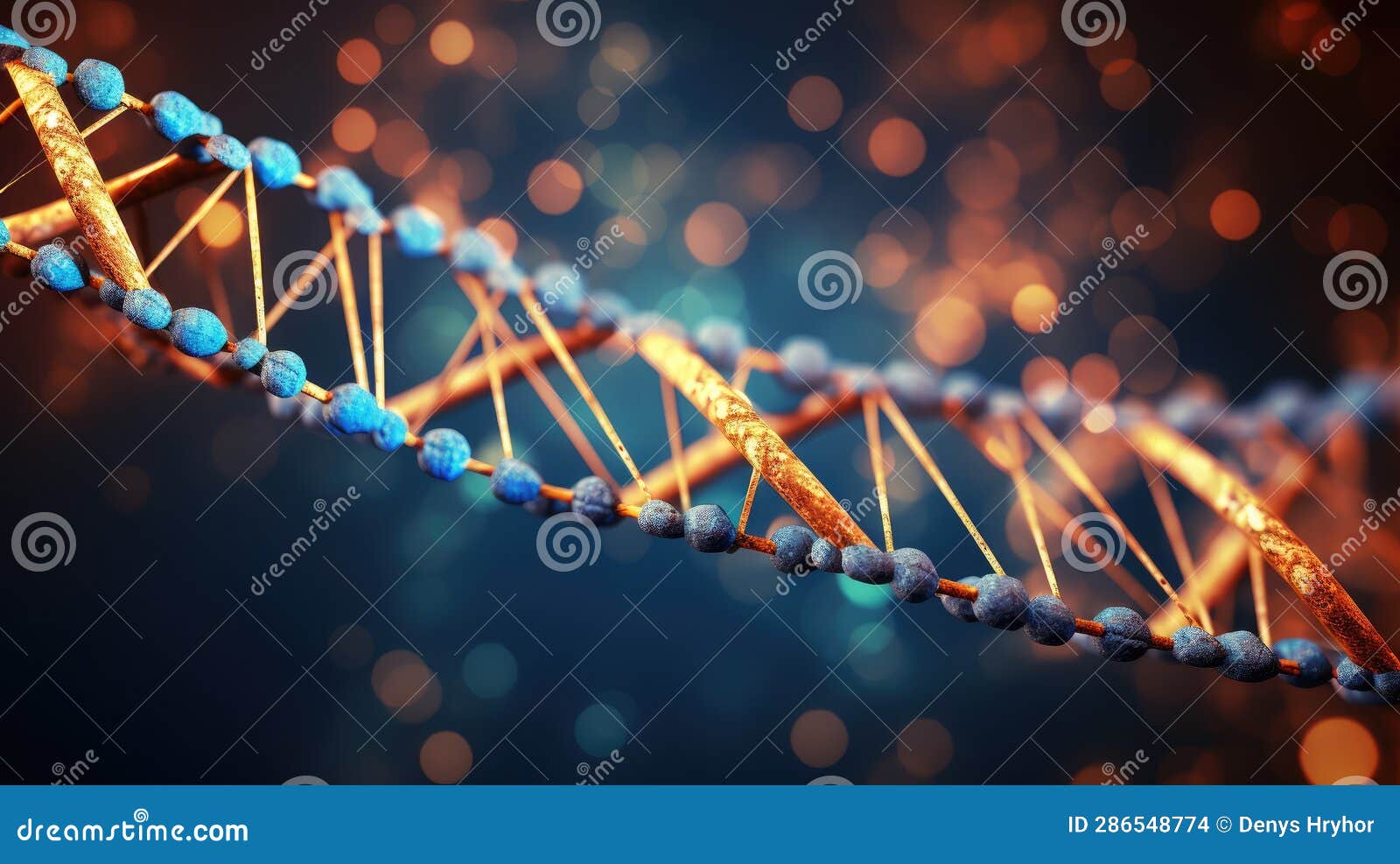 DNA Research Under the Microscope. Genetic Engineering Stock ...