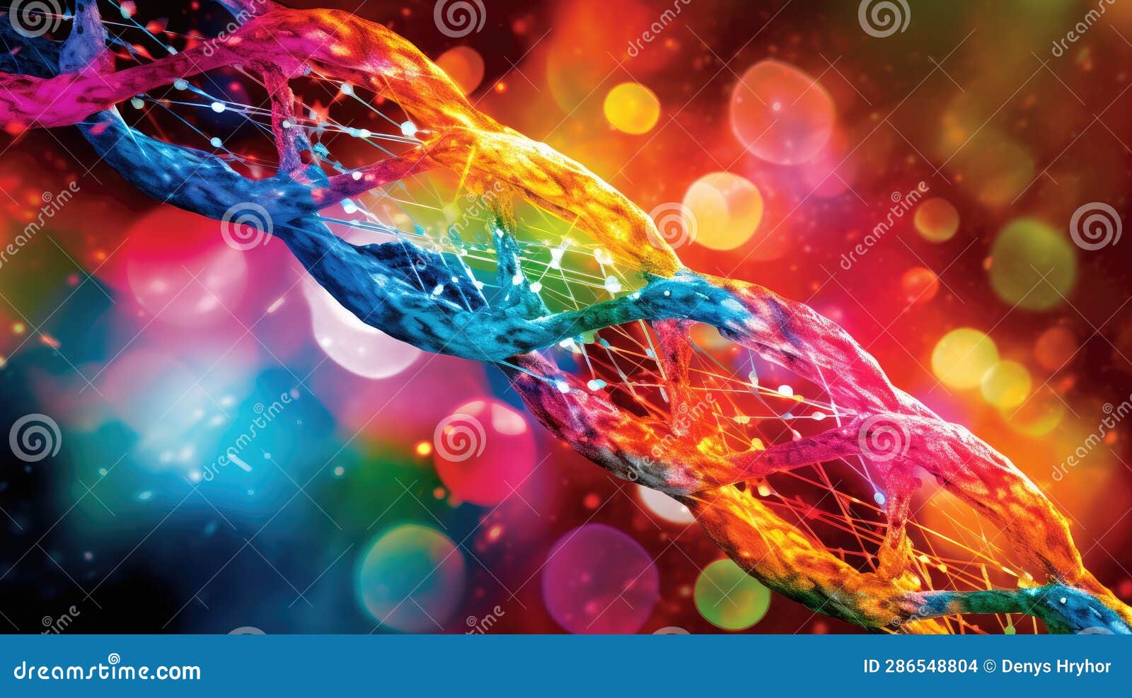 DNA Research Under the Microscope. Genetic Engineering Stock ...