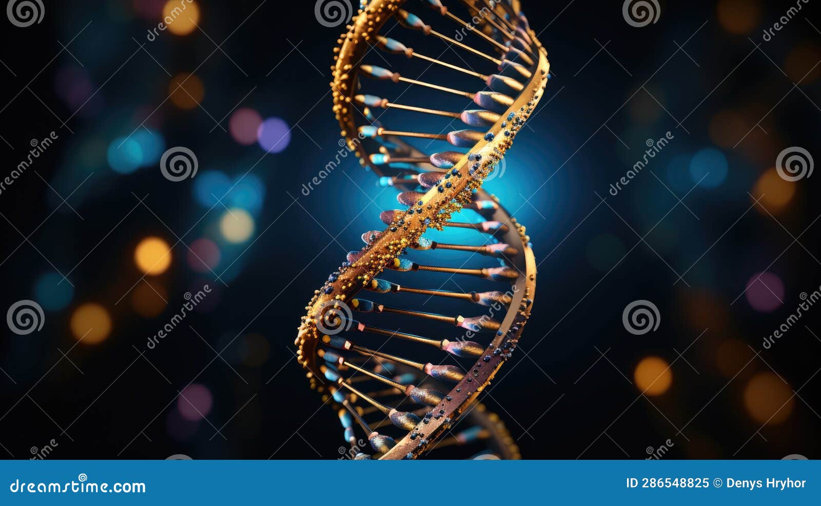 DNA Research Under the Microscope. Genetic Engineering Stock ...