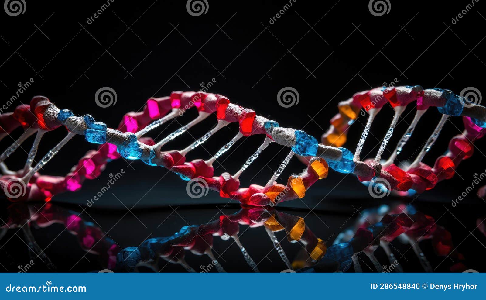 DNA Research Under the Microscope. Genetic Engineering Stock Photo ...
