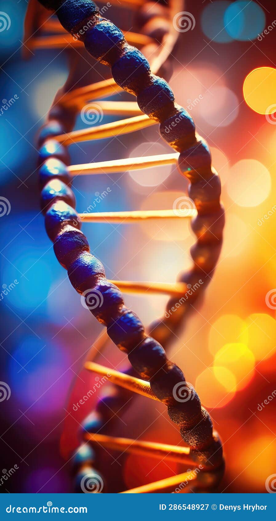 DNA Research Under the Microscope. Genetic Engineering Stock Image ...