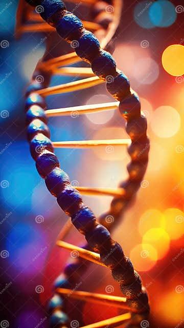 DNA Research Under the Microscope. Genetic Engineering Stock Image ...