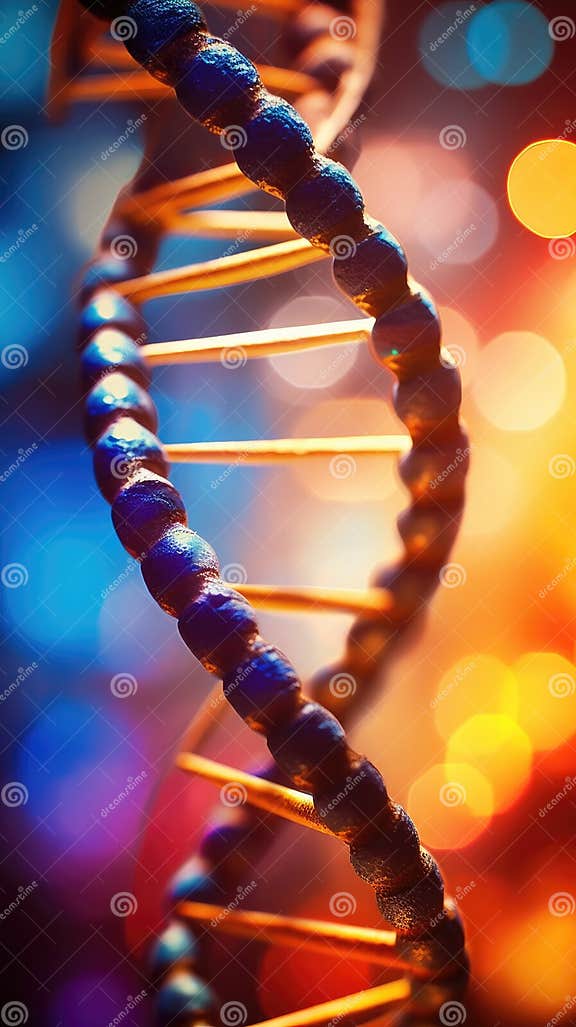 DNA Research Under the Microscope. Genetic Engineering Stock Image ...