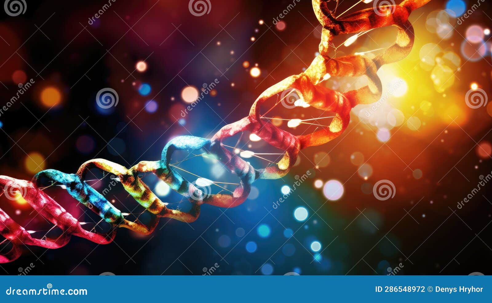 DNA Research Under the Microscope. Genetic Engineering Stock ...