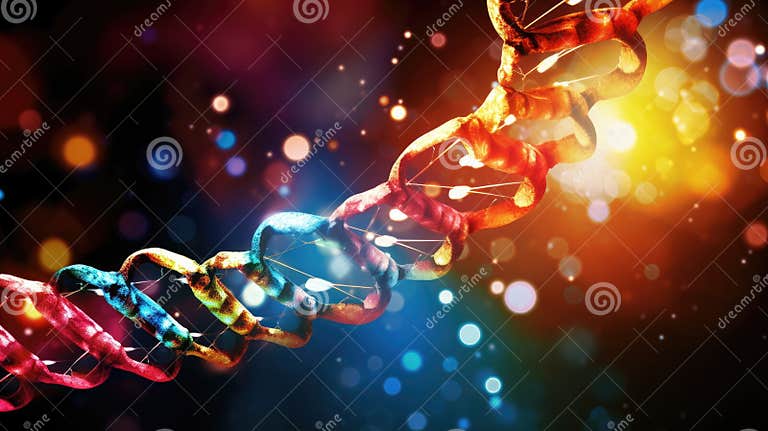 DNA Research Under the Microscope. Genetic Engineering Stock Photo ...